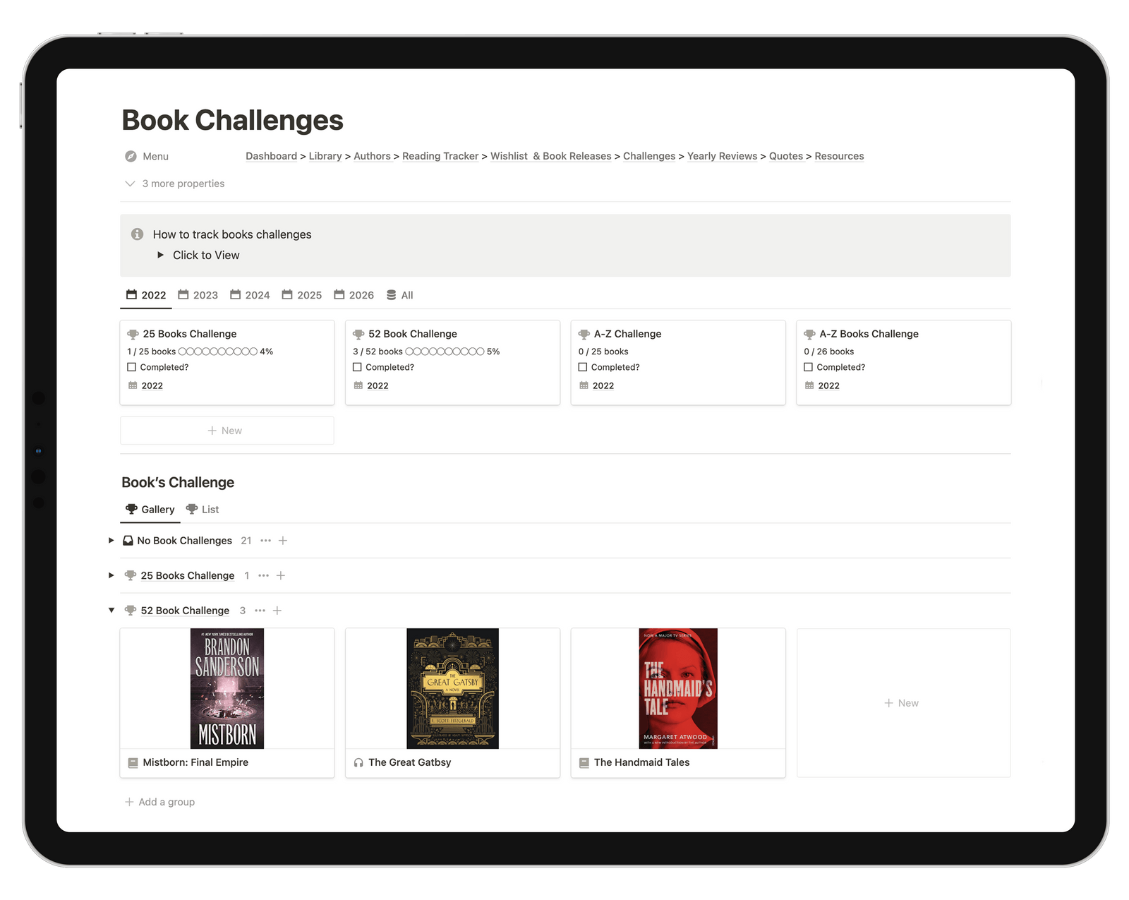 Ultimate Reading Tracker Template for Notion